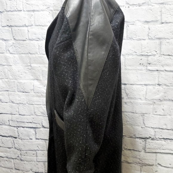 David Benjamin | Jackets & Coats | David Benjamin Black Wool Leather ...